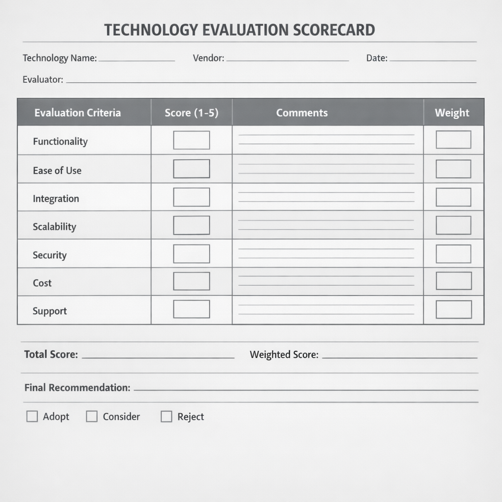Tech Evaluations - Optinev
